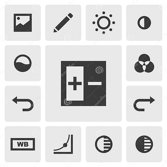 Exposure Icon Vector Design. Simple Set of Photo Editor App Icons ...