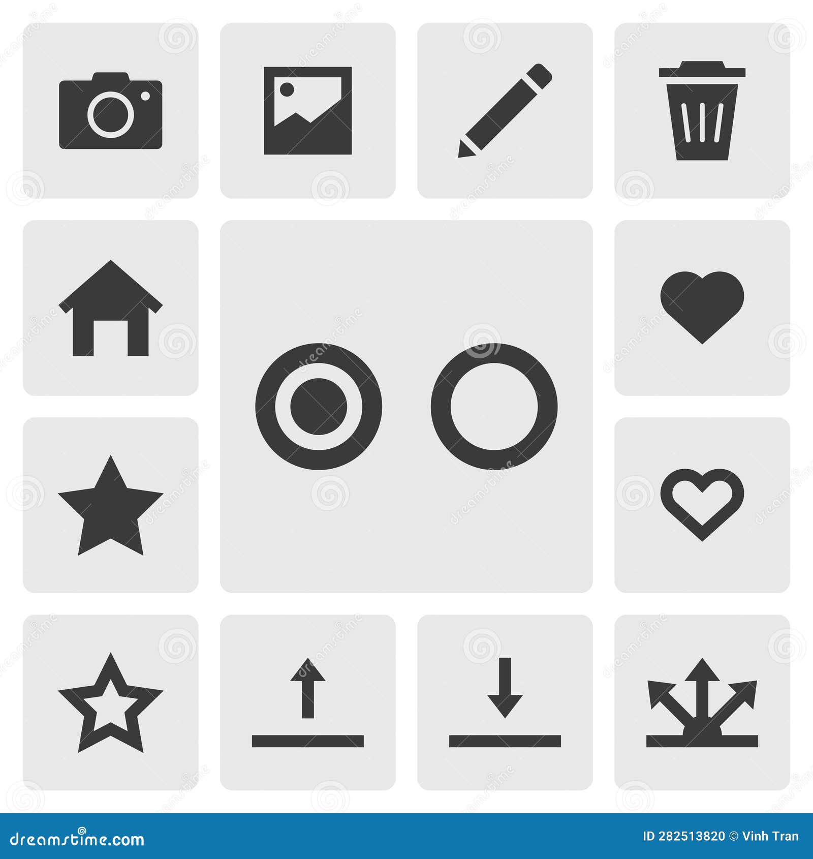 Select and Deselect Icon Vector Design. Set of Smartphone App Icons ...