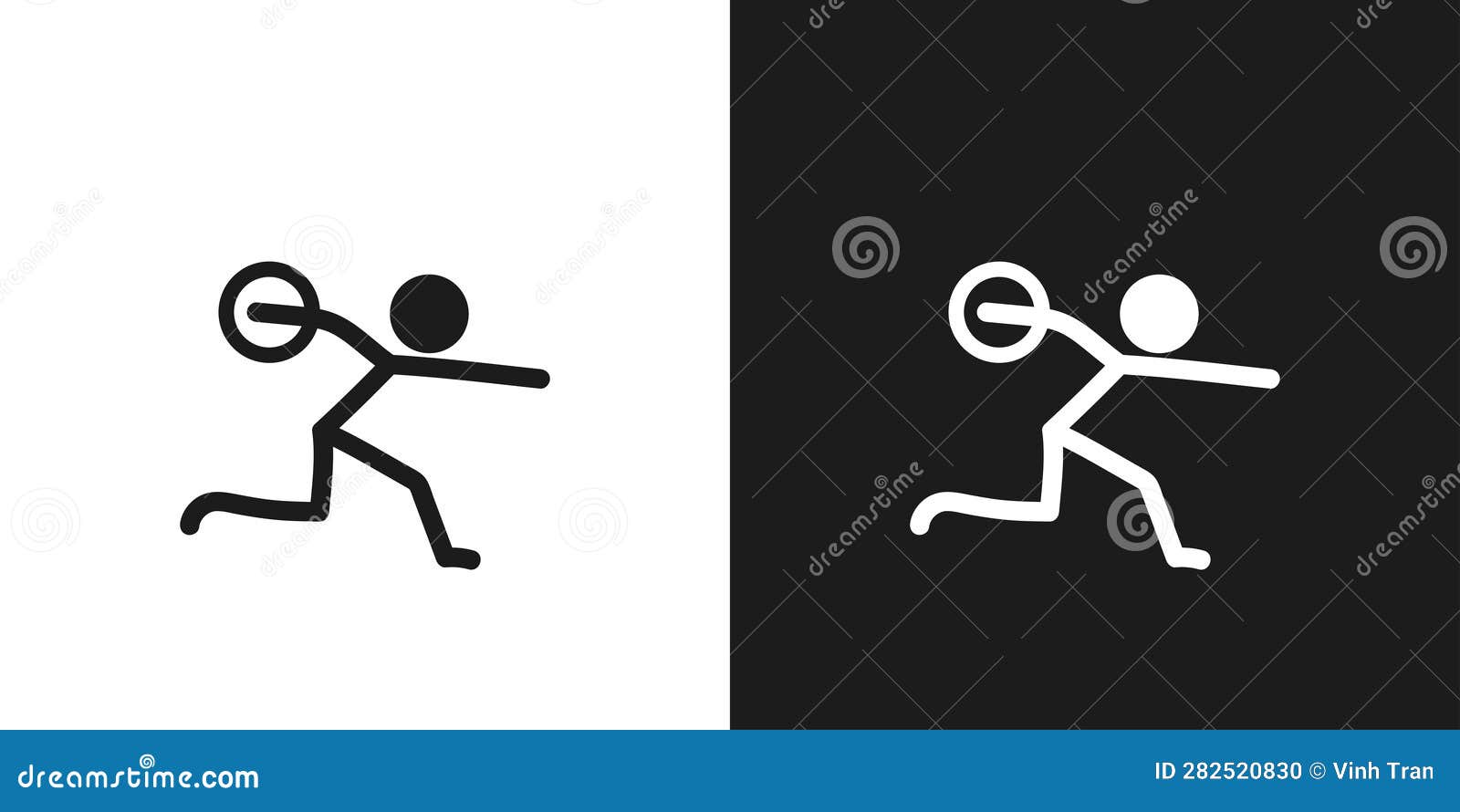 Discus Throw Icon Pictogram Vector Design. Stick Figure Man Discus ...