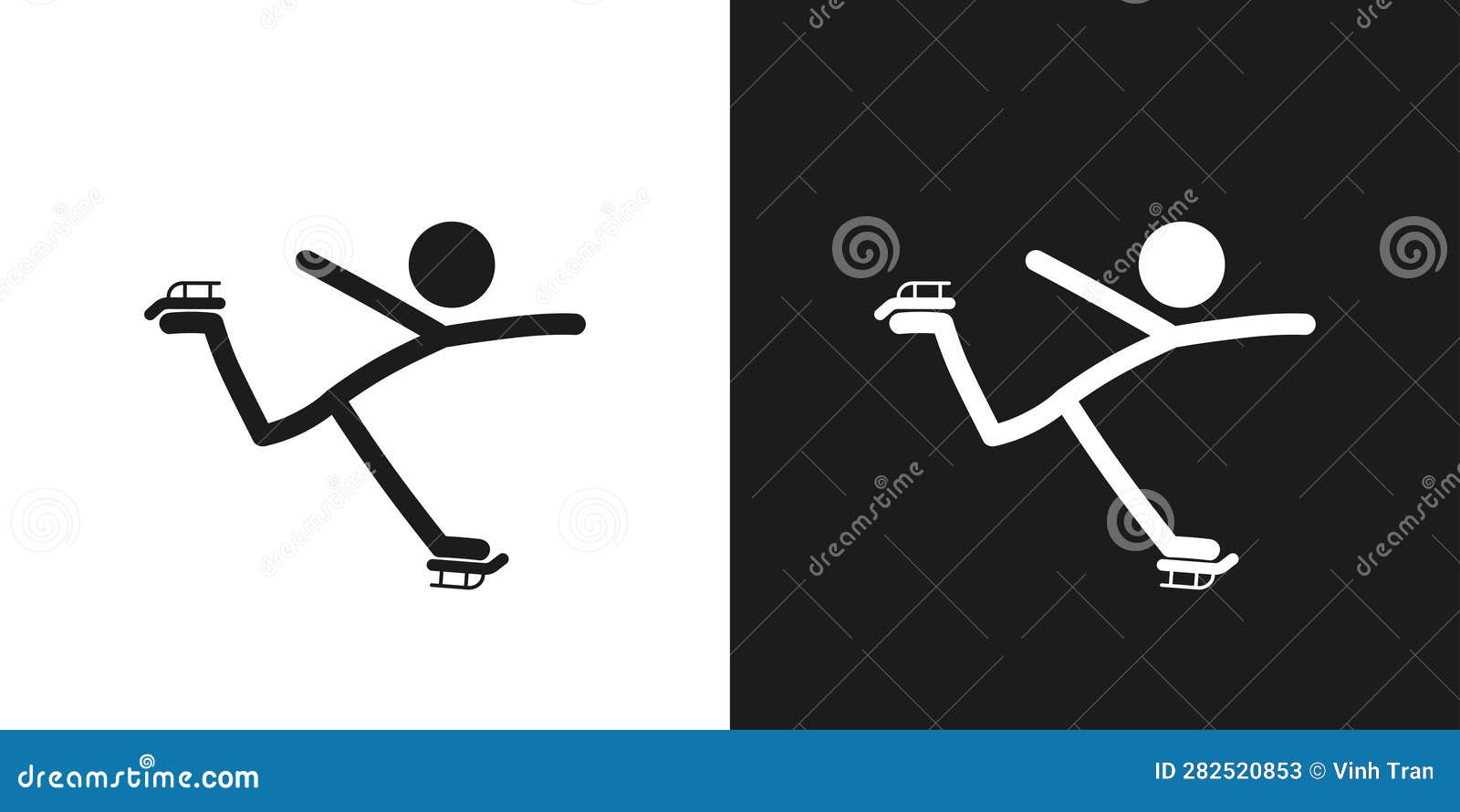 Figure Skating Icon Pictogram Vector Design. Stick Figure Woman Figure ...