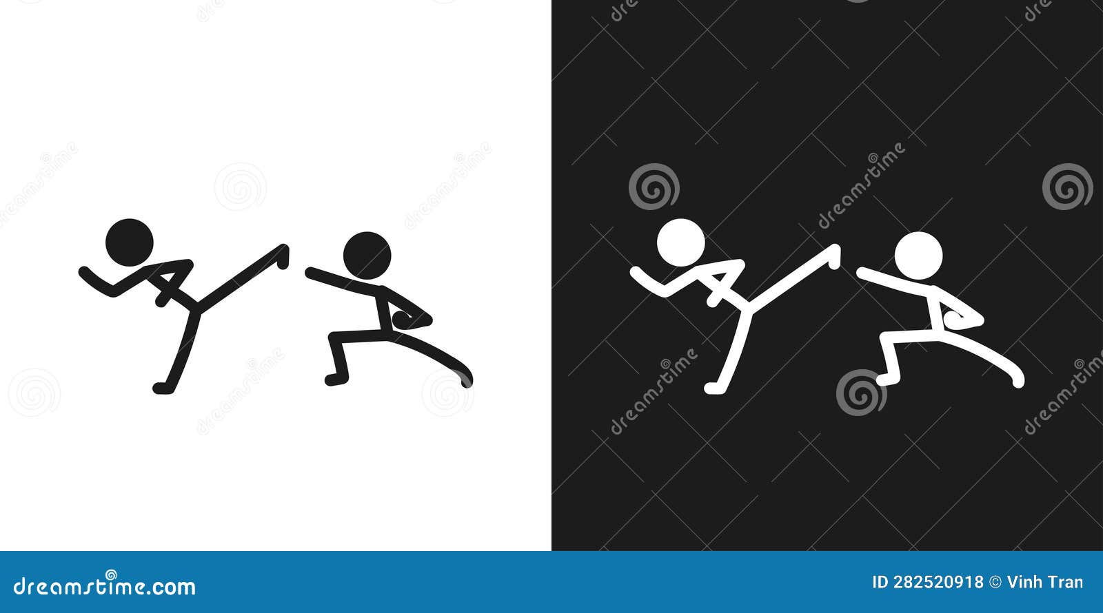 Karate Icon Pictogram Vector Design. Stick Figure Man Karateka Vector ...