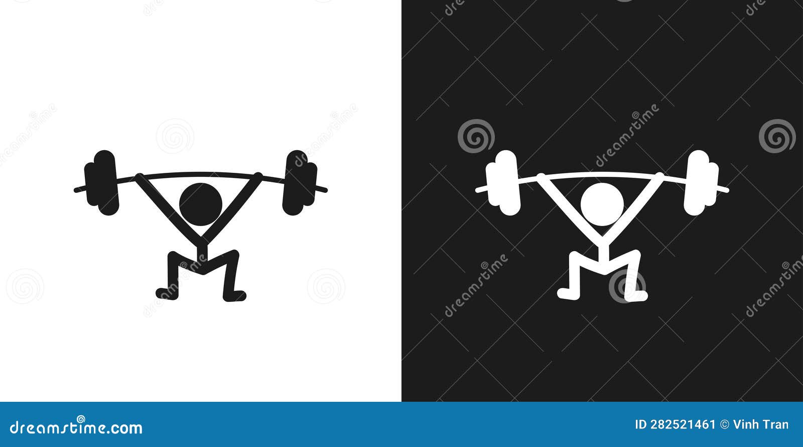 Weightlifting Icon Pictogram Vector Design. Stick Figure Man ...