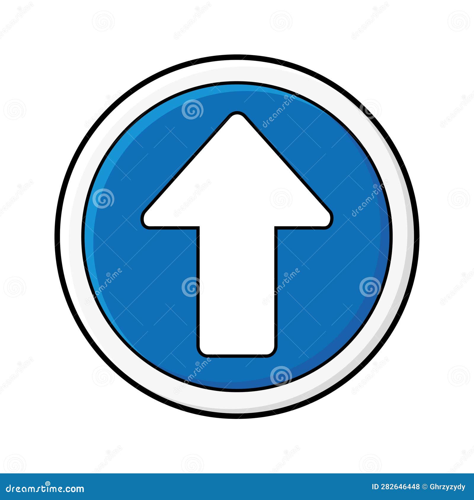Forward Direction Arrow Traffic Sign Stock Vector - Illustration of ...