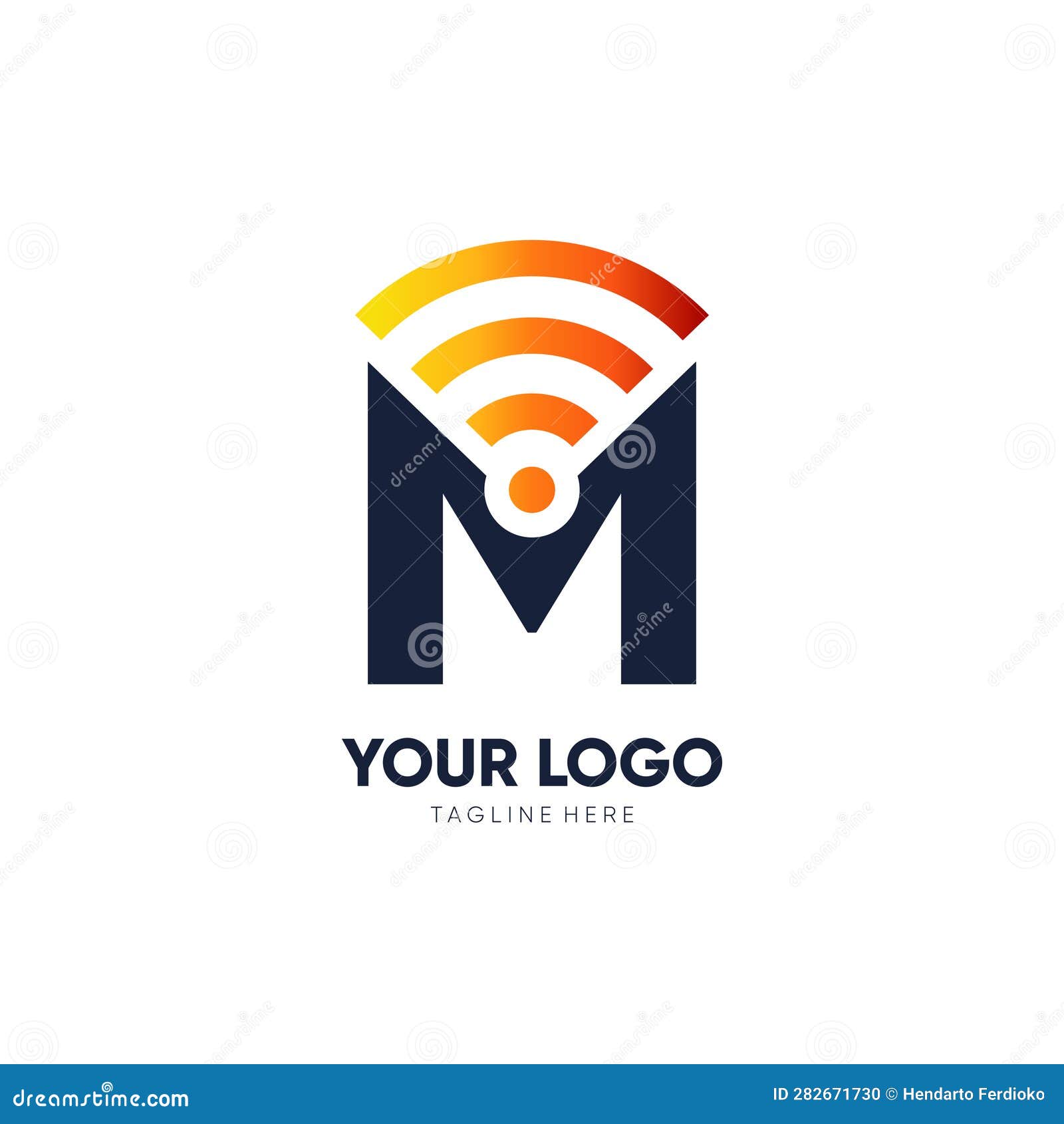 Letter M Initial Signal Logo Design Vector Icon Graphic Emblem ...