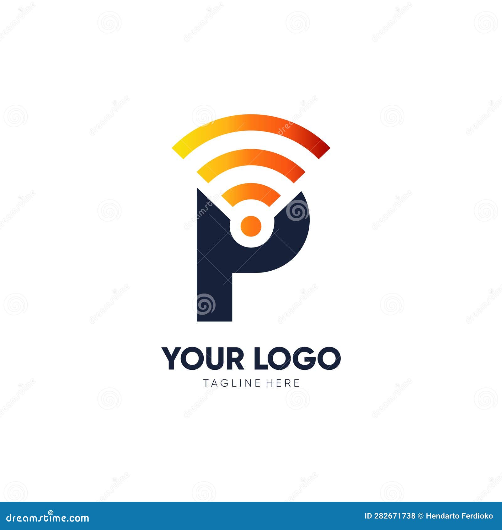 Letter P Initial Signal Logo Design Vector Icon Graphic Emblem ...