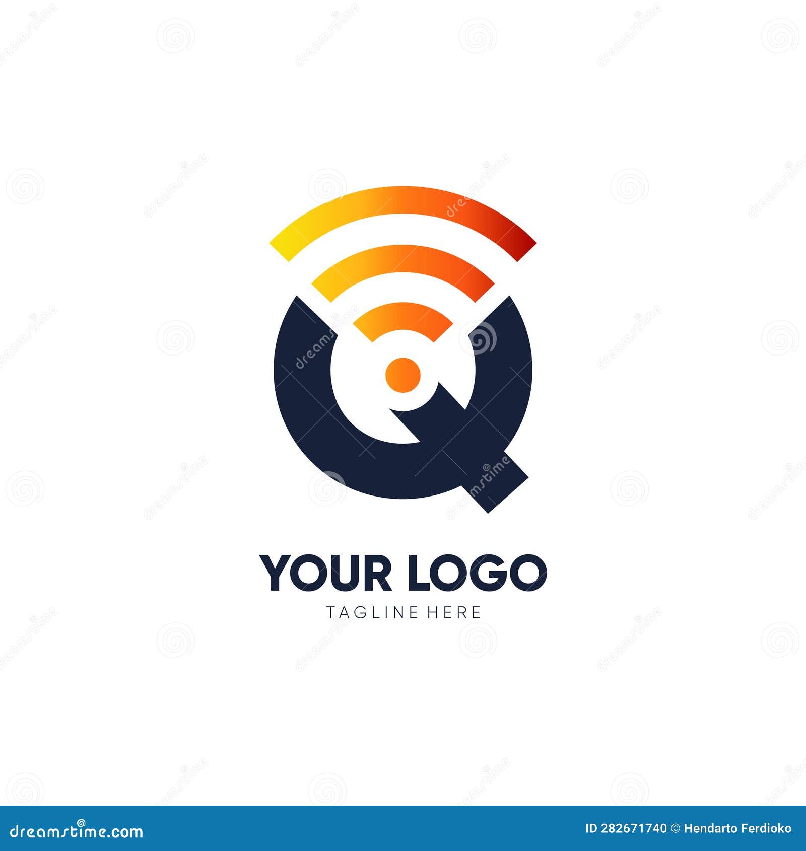 Letter Q Initial Signal Logo Design Vector Icon Graphic Emblem ...