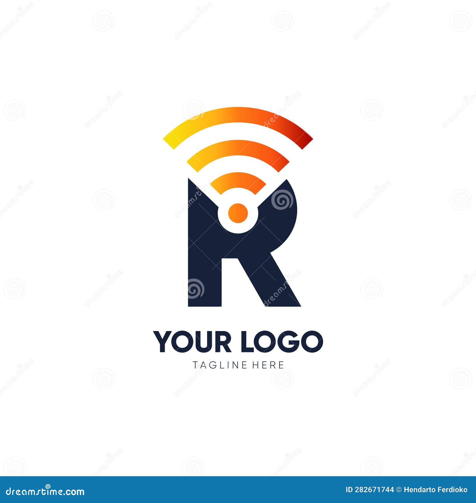 Letter R Initial Signal Logo Design Vector Icon Graphic Emblem ...