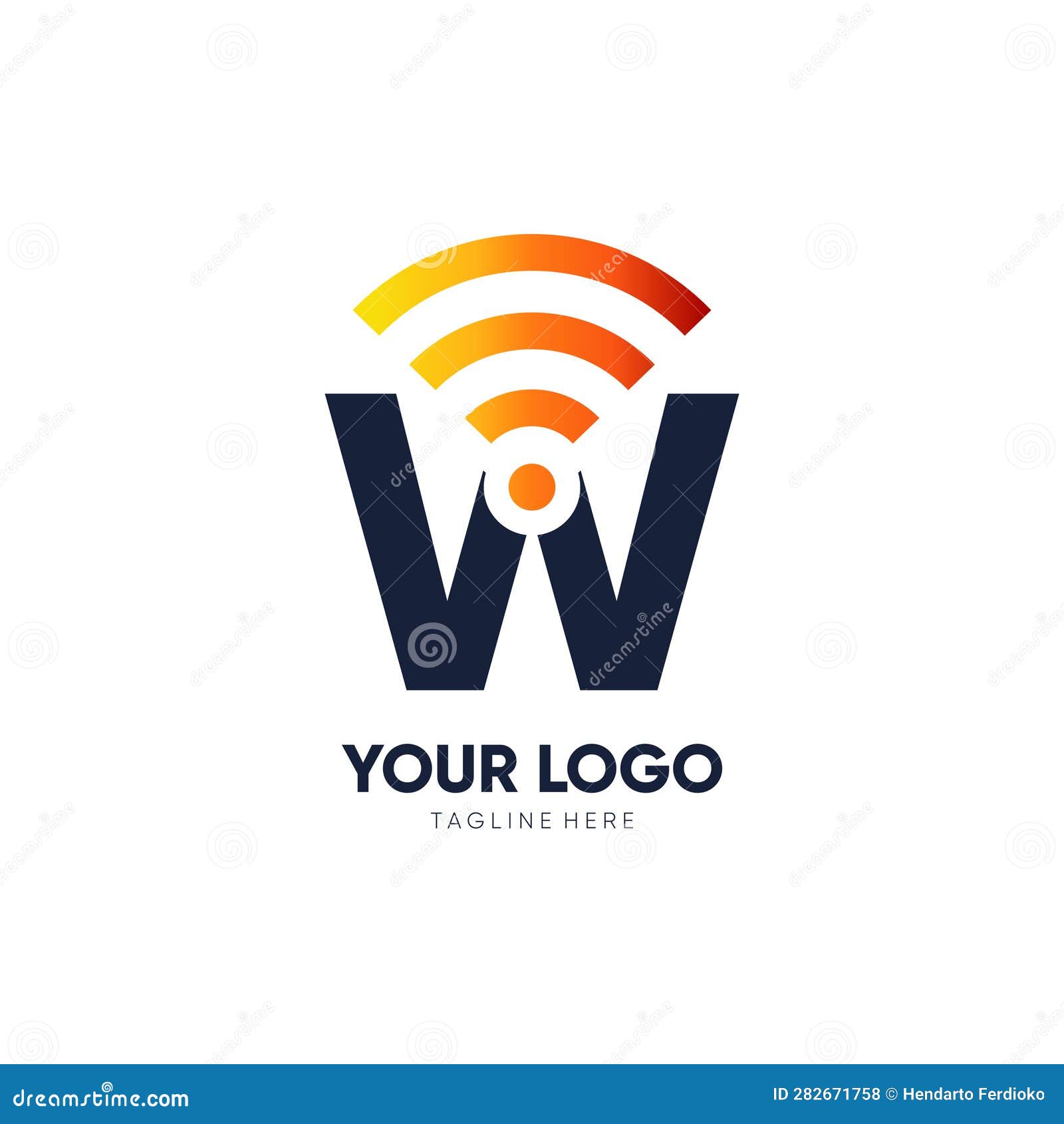 Letter W Initial Signal Logo Design Vector Icon Graphic Emblem ...