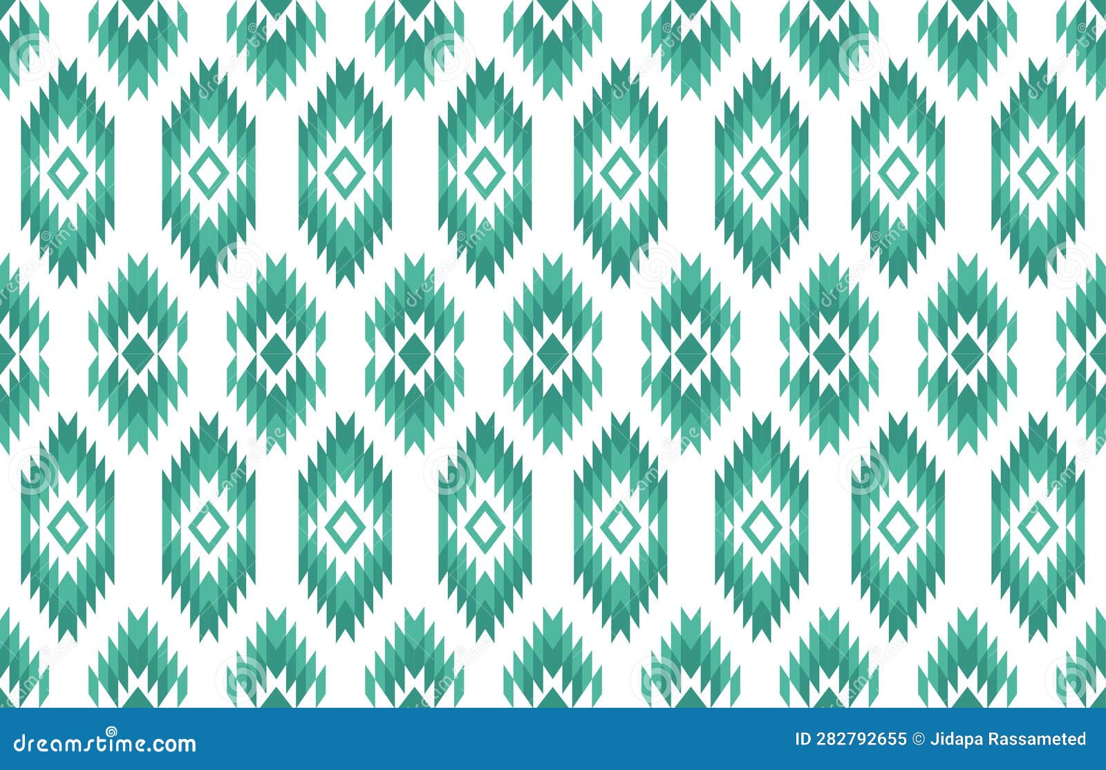 Green Geometric Aztec Style. Ethnic Pattern. Native Traditional. Fabric ...
