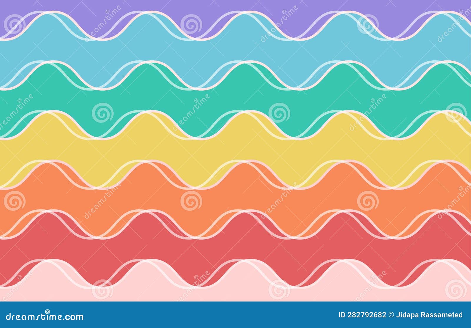 Abstract Wavy Pride Month Flag Colorful Ocean Papercut Background ...
