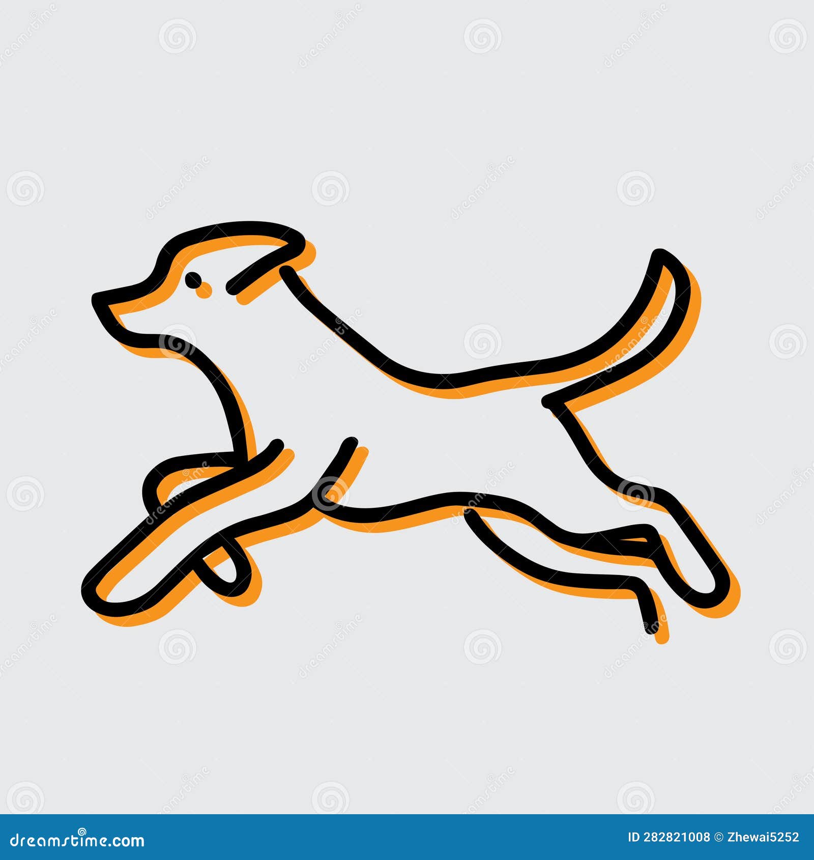 Cute Dog Illustrator Draw in Line, Vector, Editable Stock Vector ...