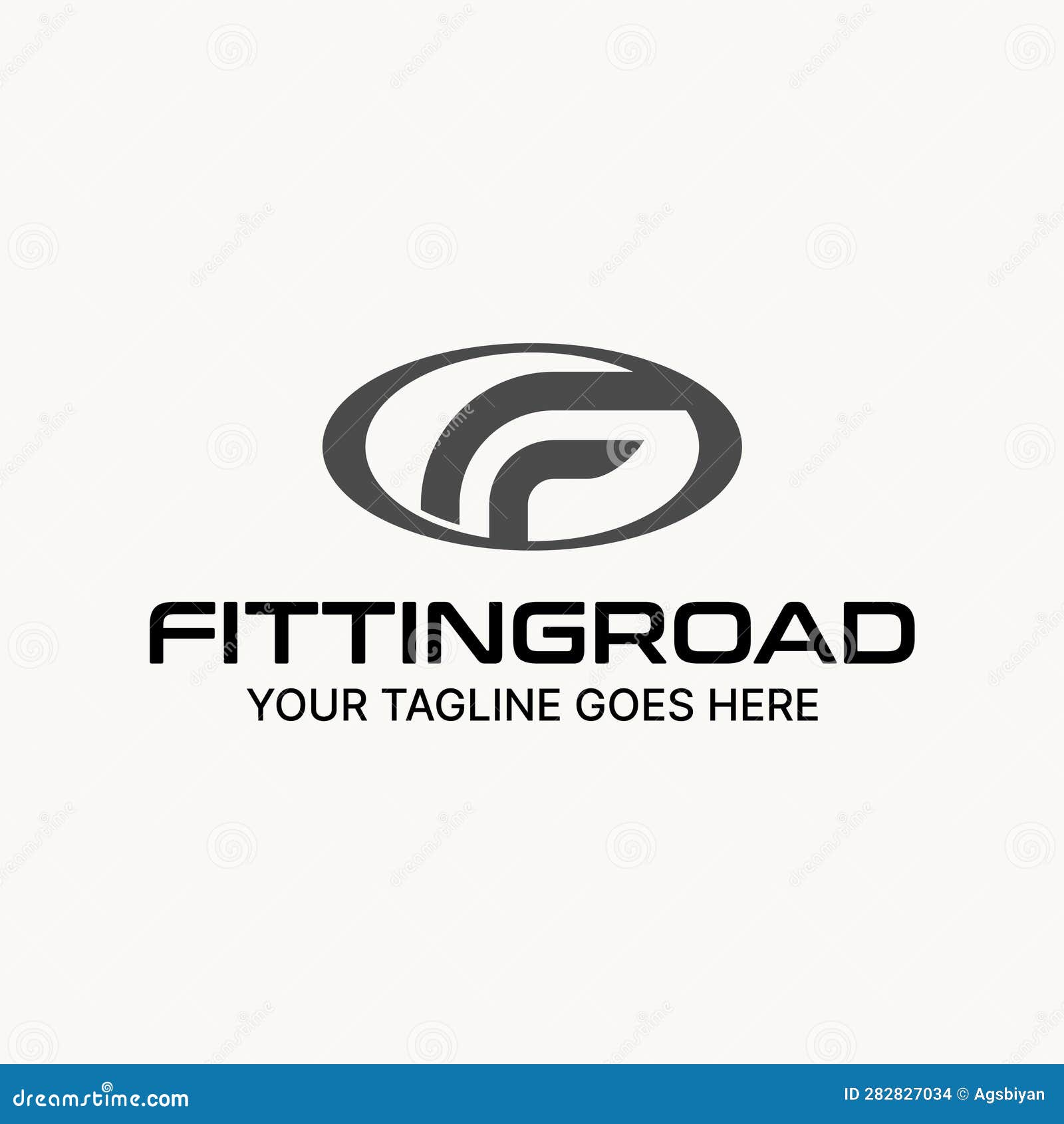 Letter F, FR, RR Font with Ellipse Emblem Related Initial Typography ...