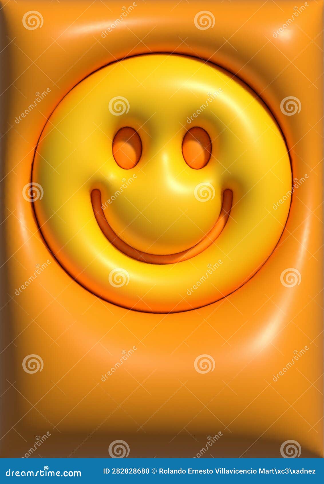 Illustration of a Happy Face with Relief. Happiness and Joys. Stock ...