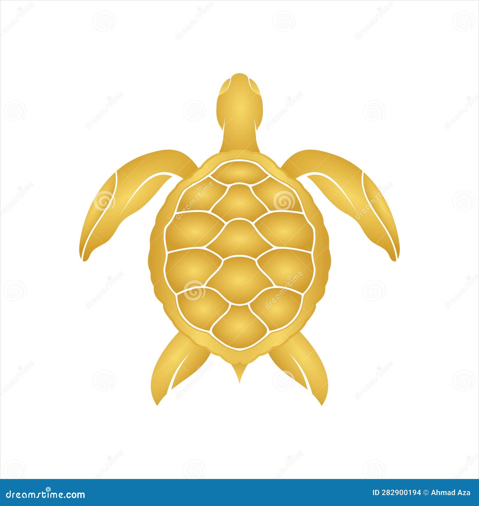 Golden Tortoise Mascot Illustration, Turtle. Stock Illustration ...