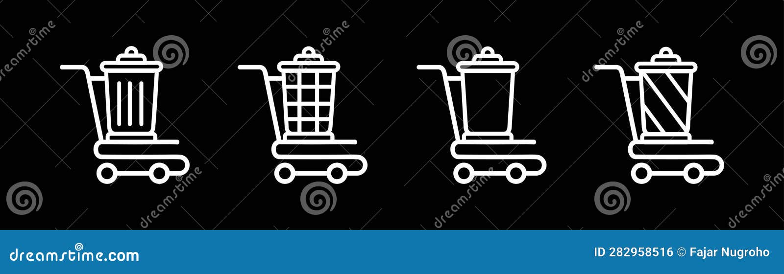 Trash Trolley Open Icon Vector Illustration Design Stock Illustration ...