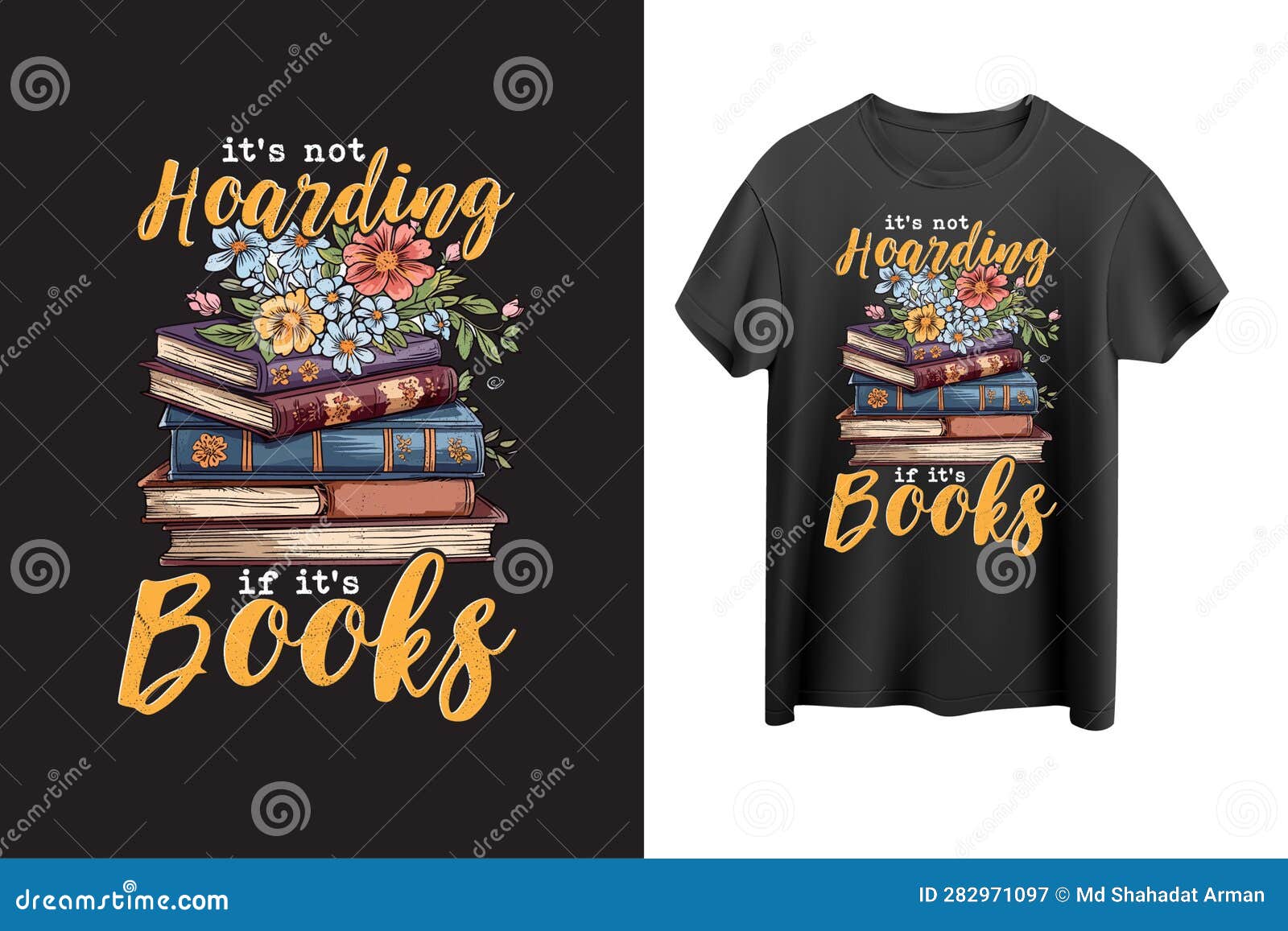 Book Reading T-shirt Design, Book Reading Typography T-shirt Design ...
