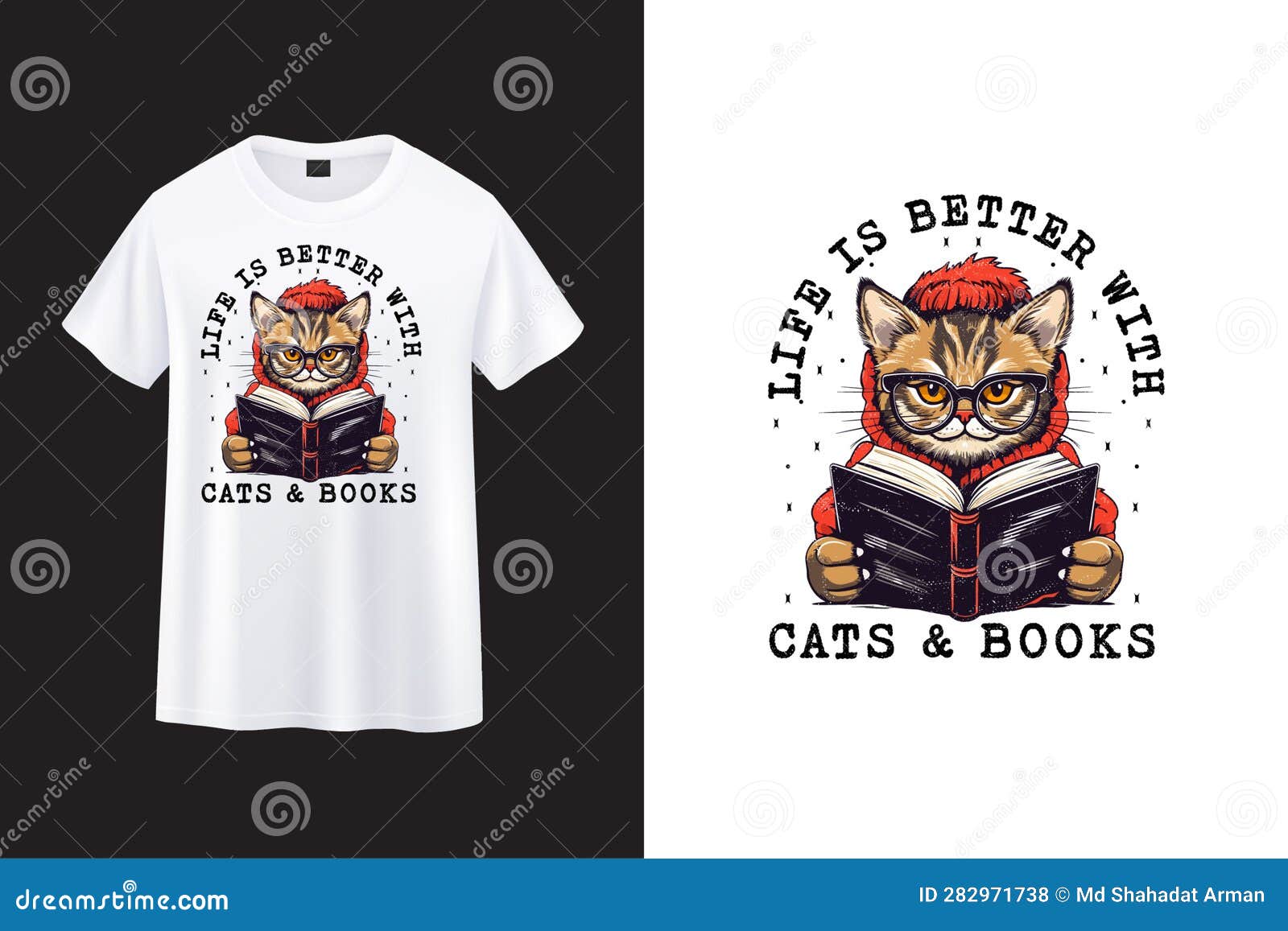 Book Reading T-shirt Design, Book Reading Typography T-shirt Design ...