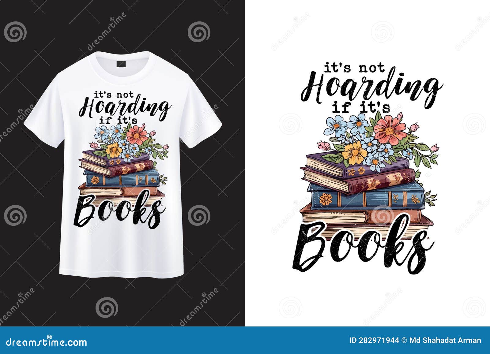 Book Reading T-shirt Design, Book Reading Typography T-shirt Design ...