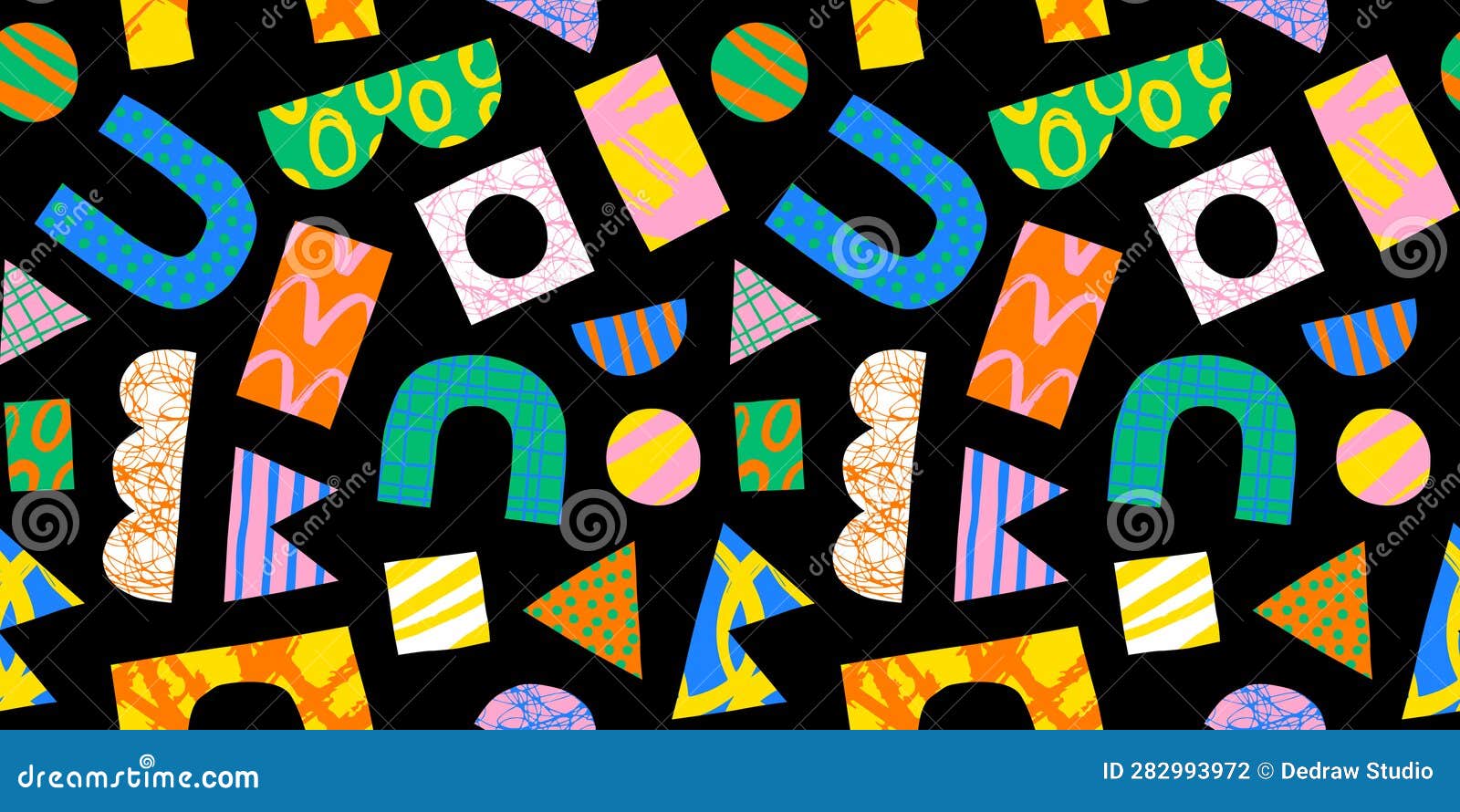 Modern Abstract Art Seamless Pattern Stock Vector - Illustration of ...