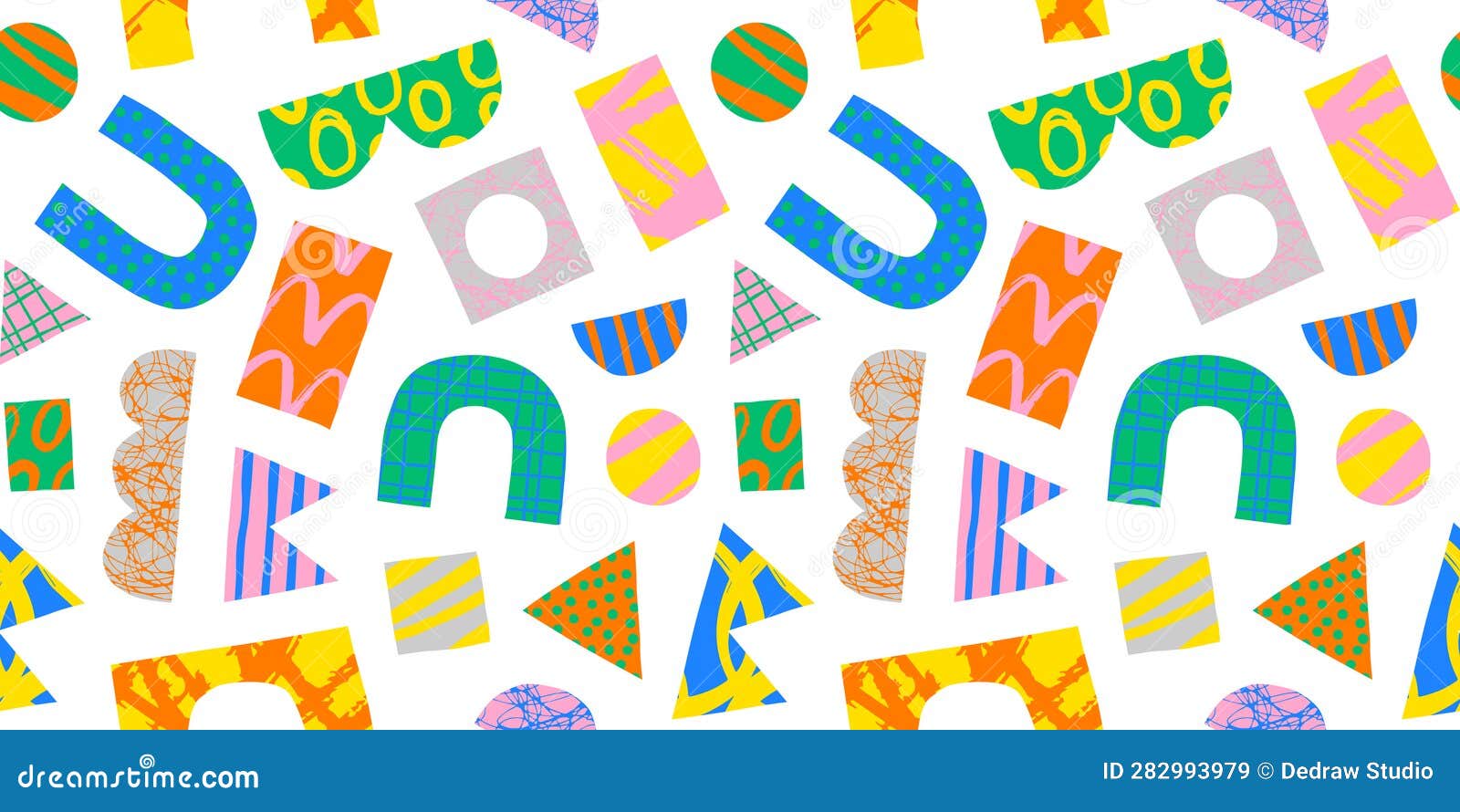 Modern Abstract Art Seamless Pattern Stock Vector - Illustration of ...