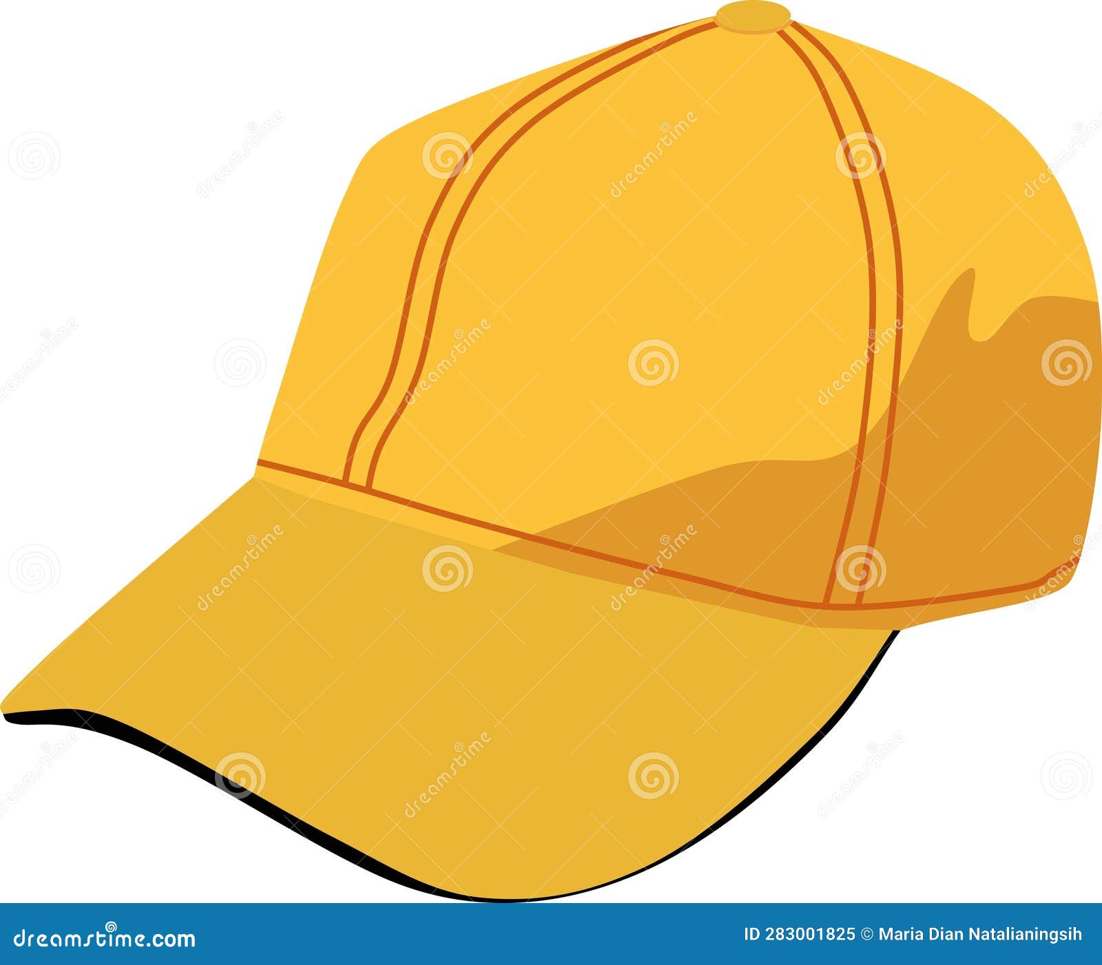 Yellow Hat Casual Fashion Vector Stock Vector - Illustration of style ...