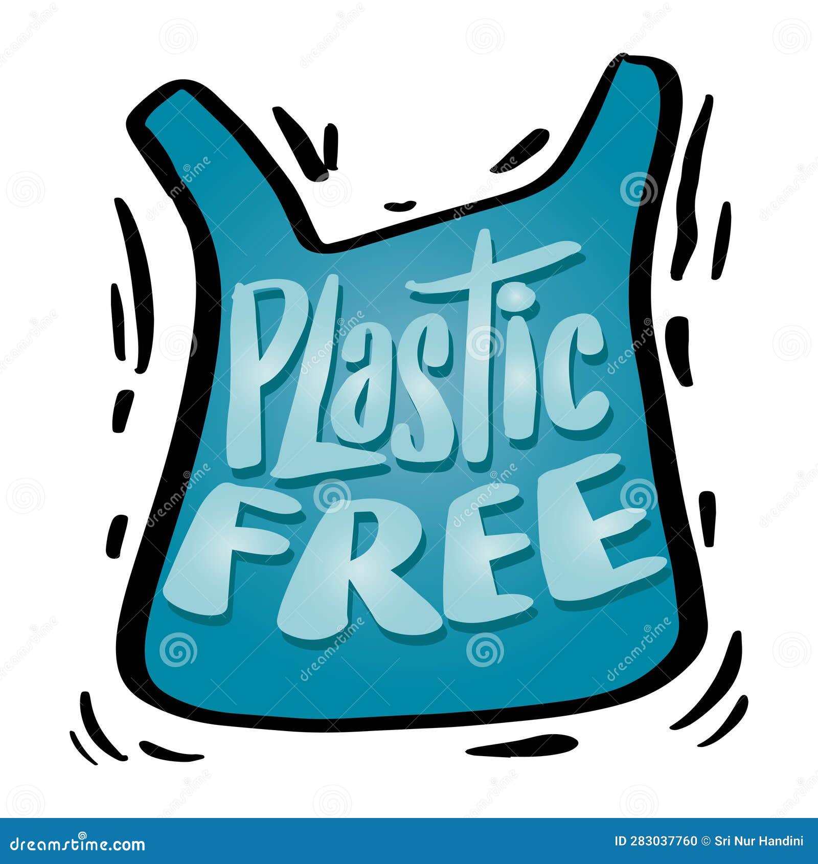 Plastic Free Poster Design Concept Stock Illustration - Illustration of ...