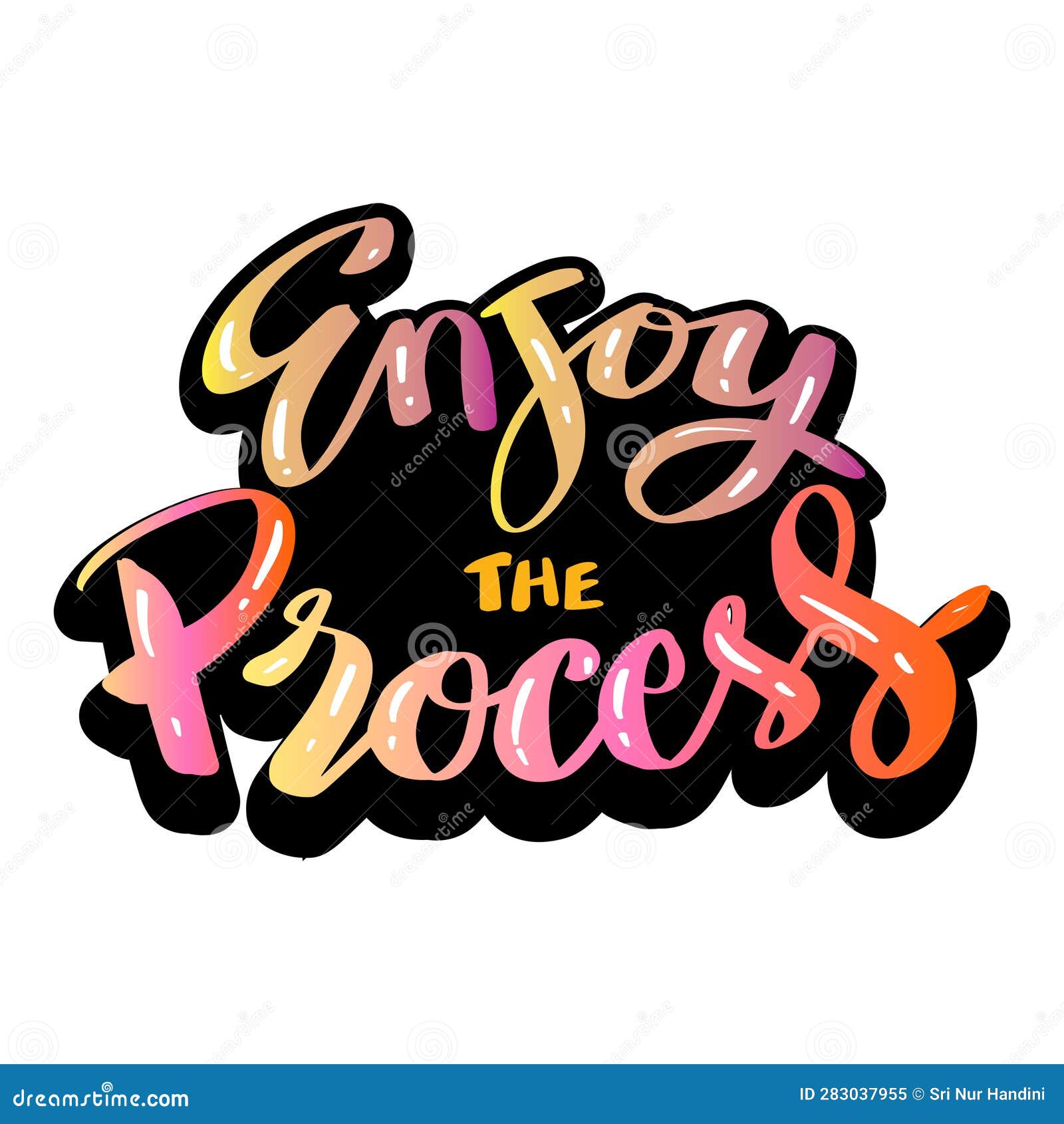 Enjoy the Process Typography Design Stock Illustration - Illustration ...