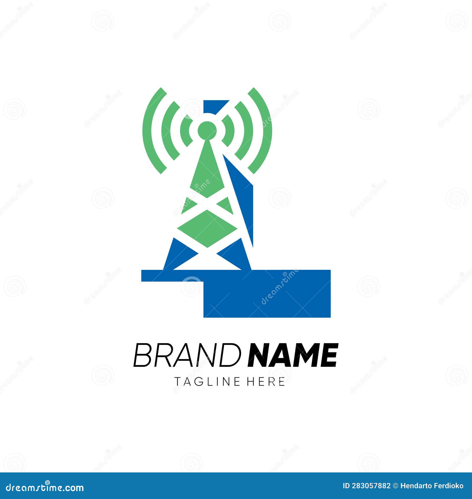 Letter L Tower Signal Logo Design Vector Icon Graphic Emblem ...