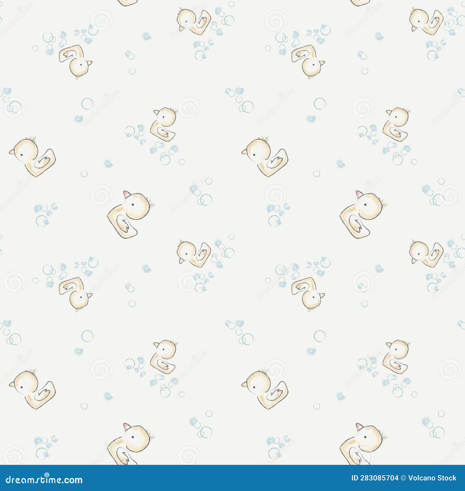 Vector Pattern with Ducks and Bubbles on Water. Stock Vector - Illustration of modern, enjoy ...