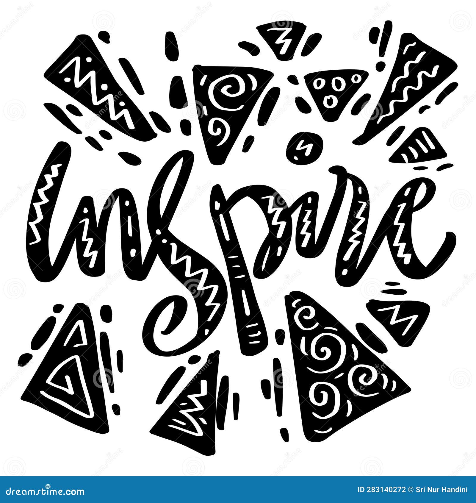 Inspire Hand Lettering Inscription Typography. Stock Illustration ...