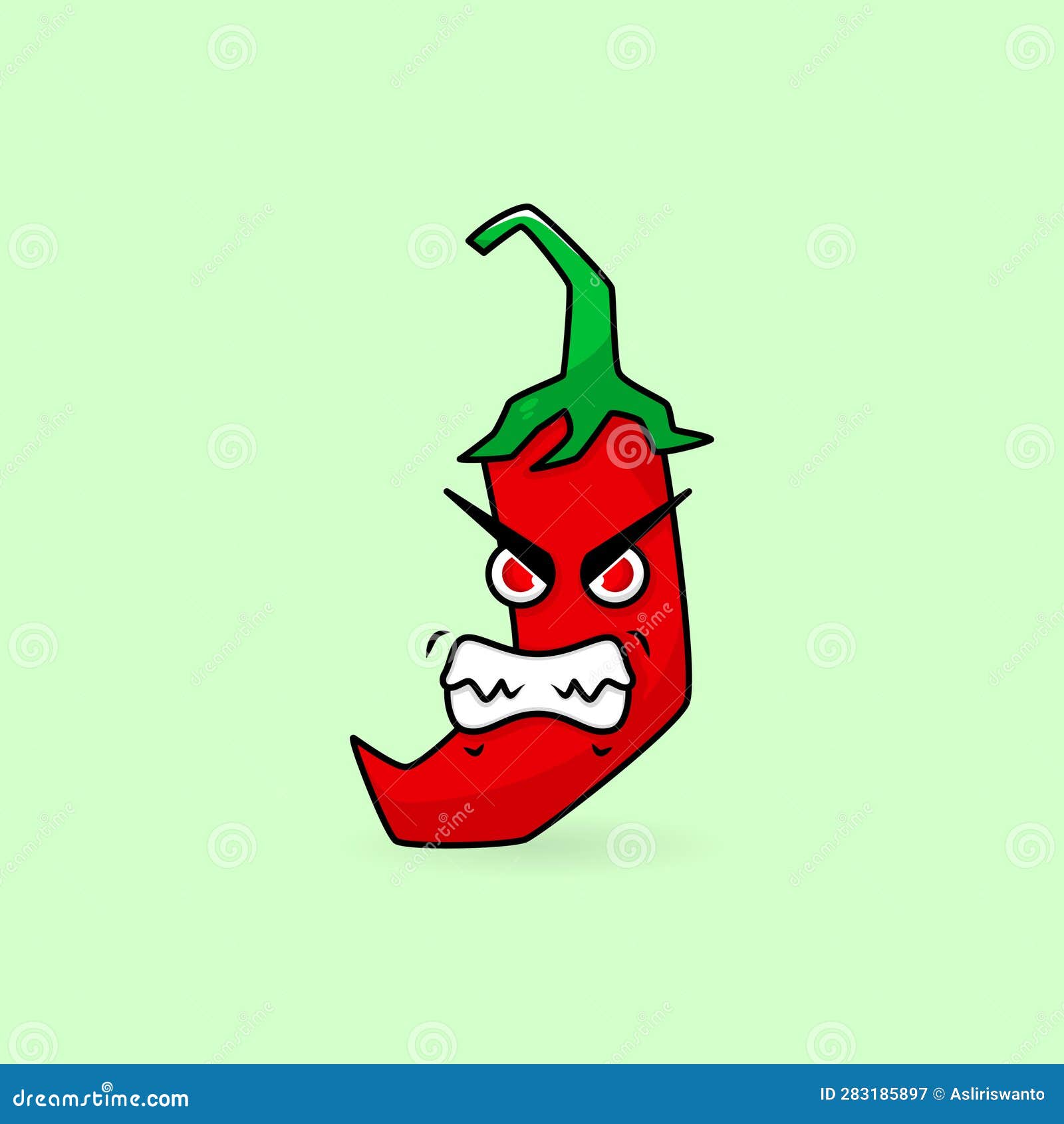 Angry Red Chili Mascot Illustration Stock Vector - Illustration of ...