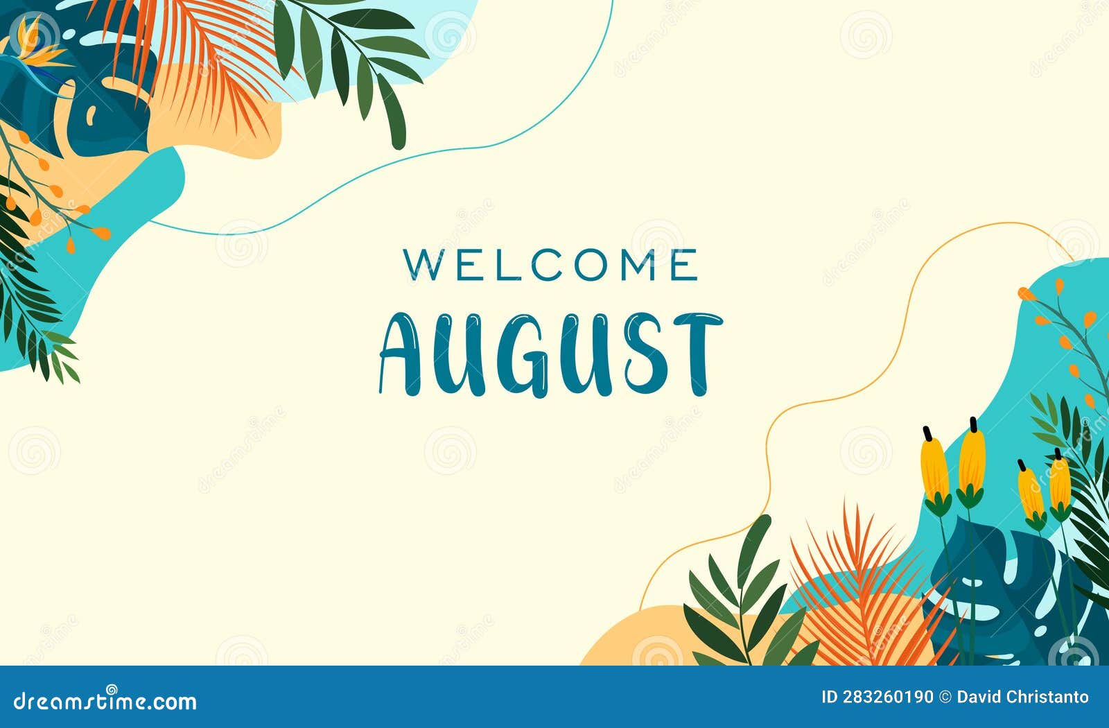Welcome august stock vector. Illustration of poster - 283260190
