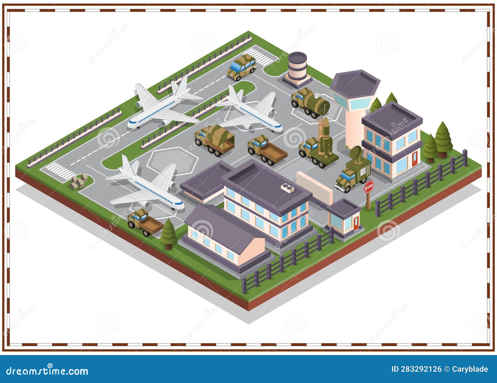 Air Force Base. stock vector. Illustration of special - 283292126