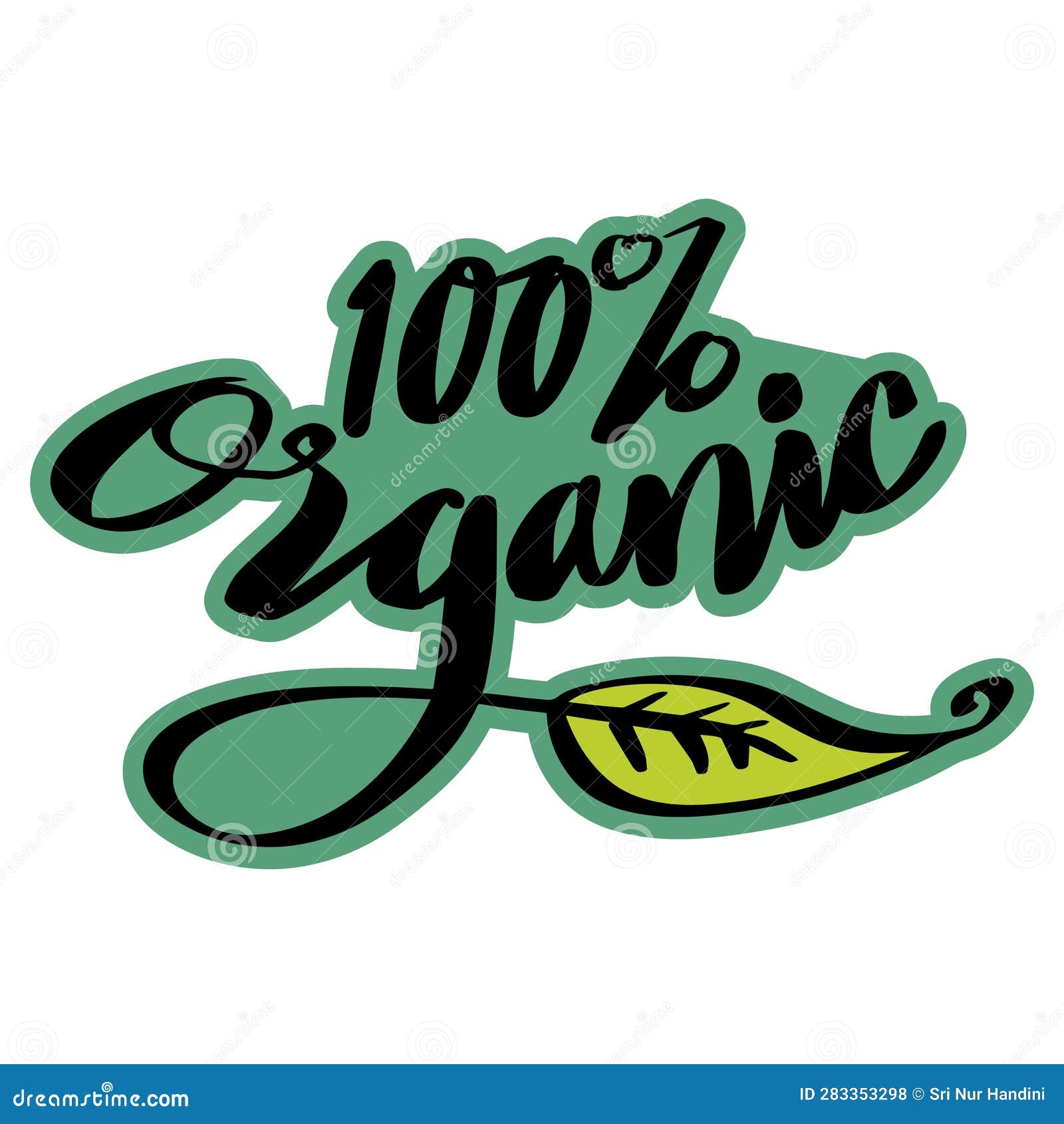 100 Pure Organic Hand Written Word Text for Typography Stock ...