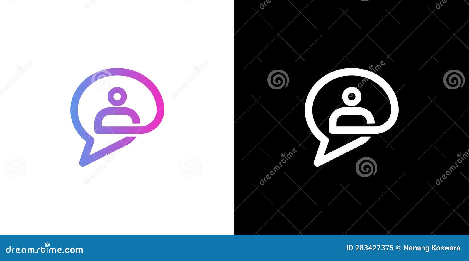 Chat People Logo Design, Talk People Logo, Chat Person Logo, Icon ...