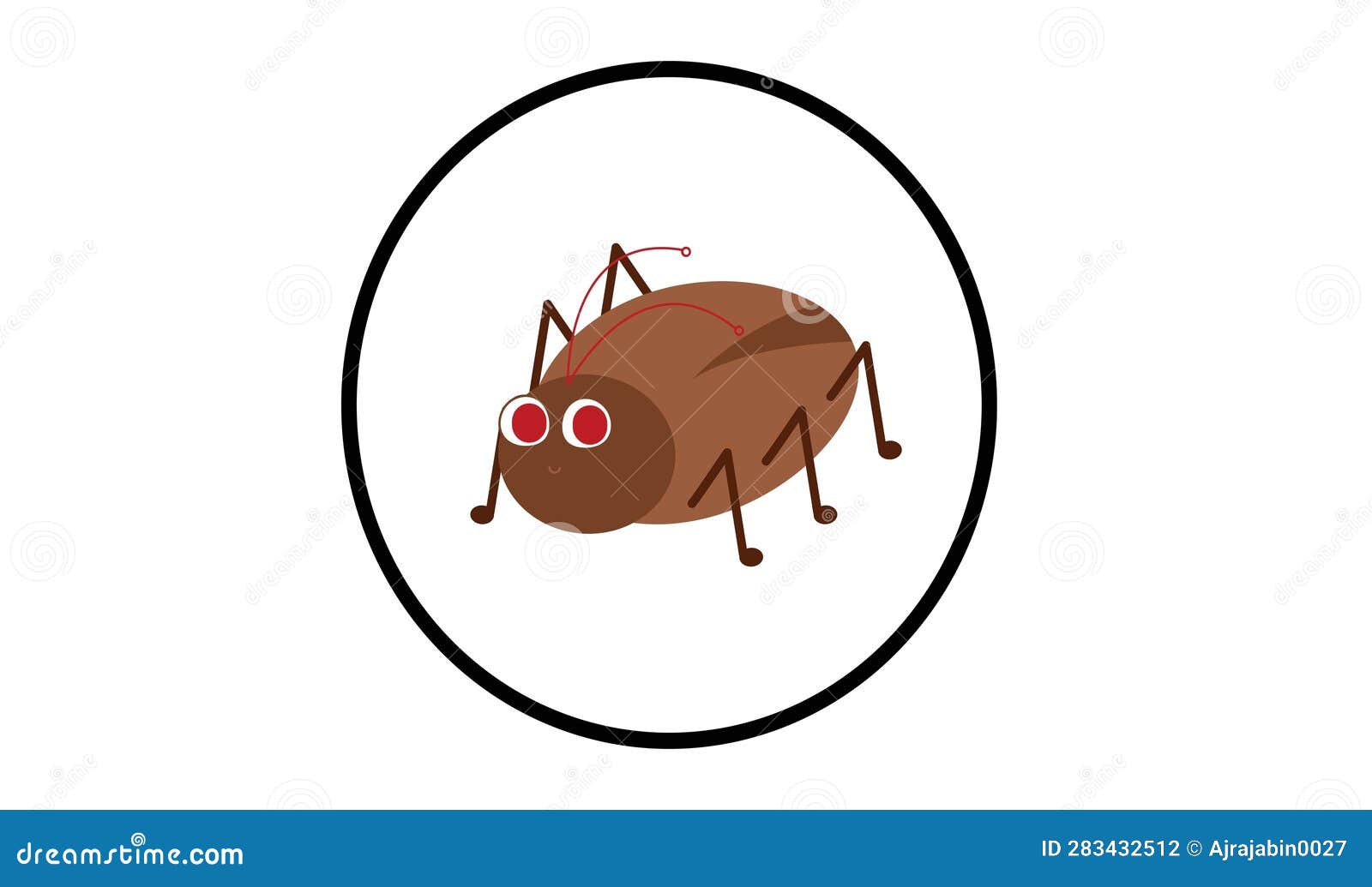Bug with Red Eyes- Cockroach Stock Vector - Illustration of pencil ...