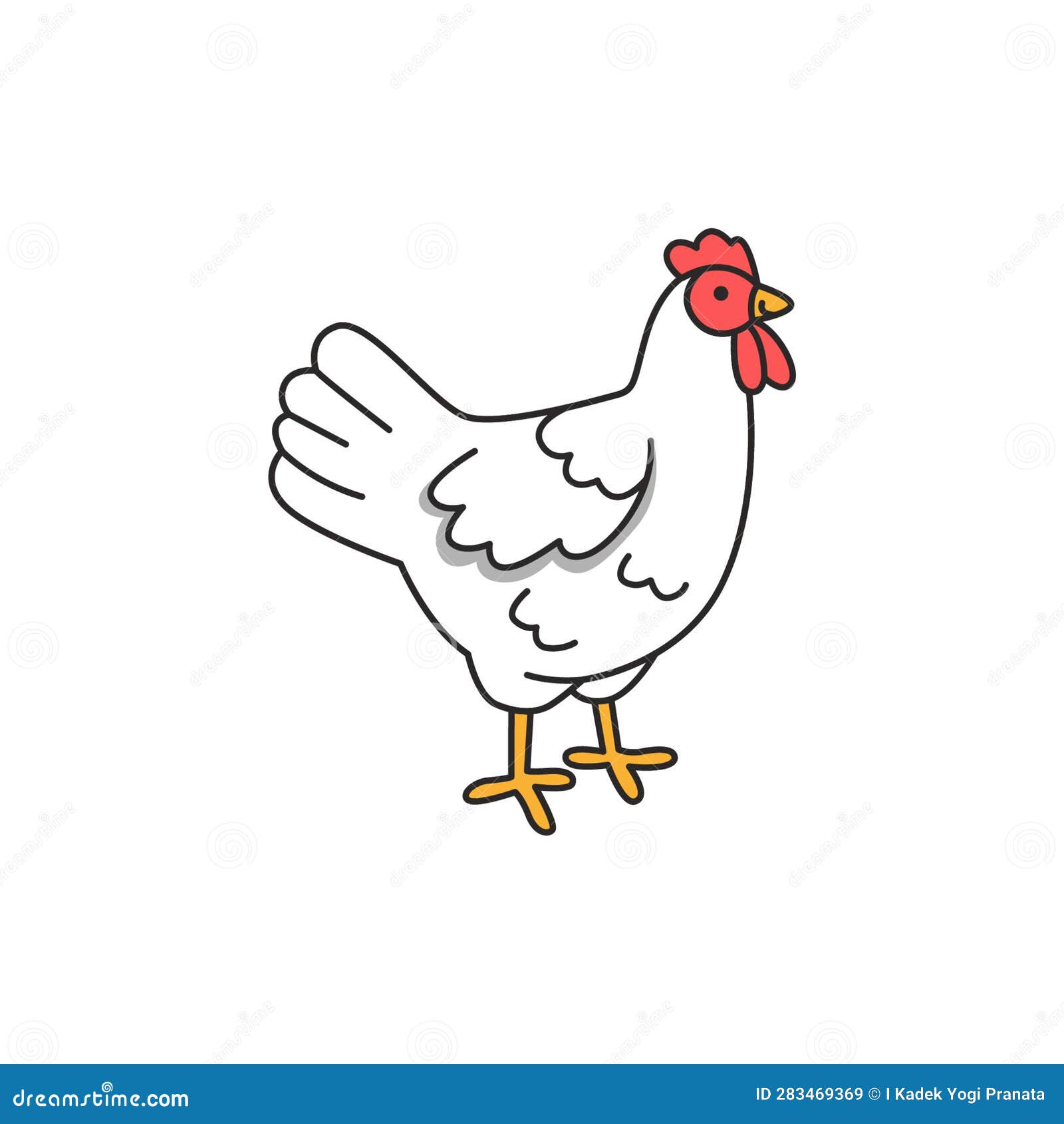 Chicken doodle icon stock illustration. Illustration of chicken - 283469369