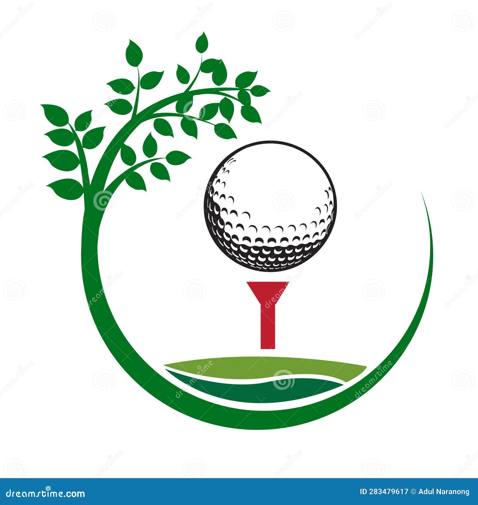 Golf course symbols stock vector. Illustration of icon - 283479617