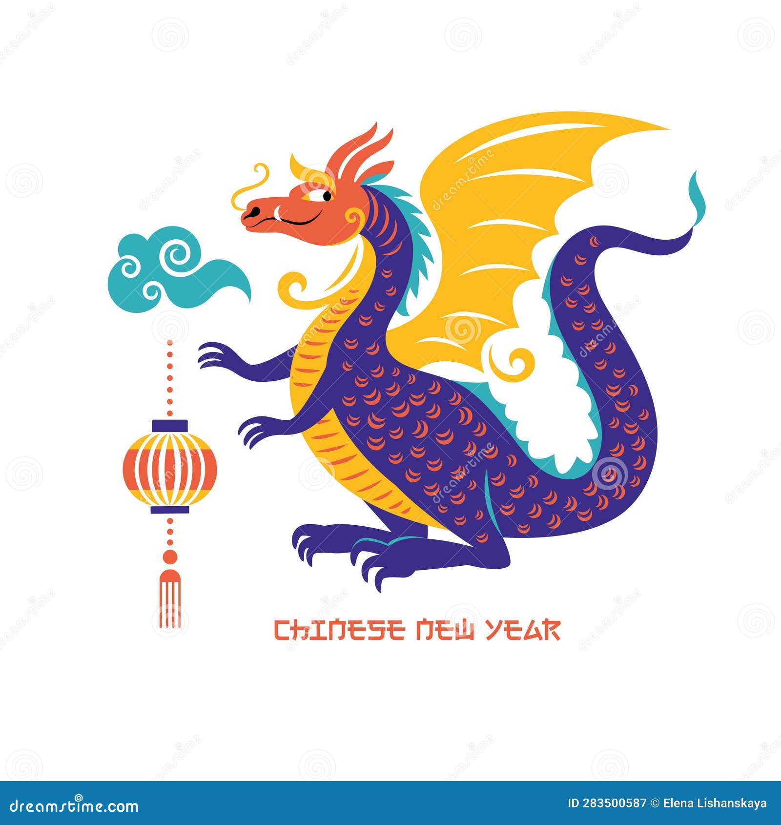 Chinese Happy New Year 2024. Year of the Dragon. Symbol of New Year ...