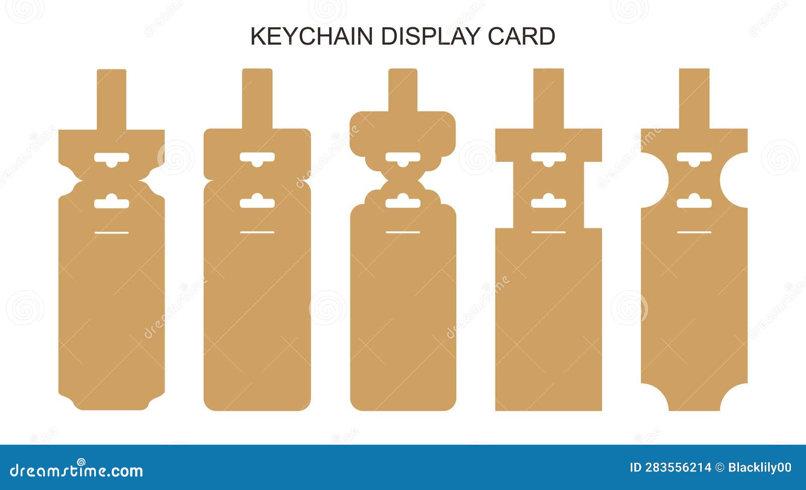 Keyring Display Card Designs Cut File Template Stock Vector ...