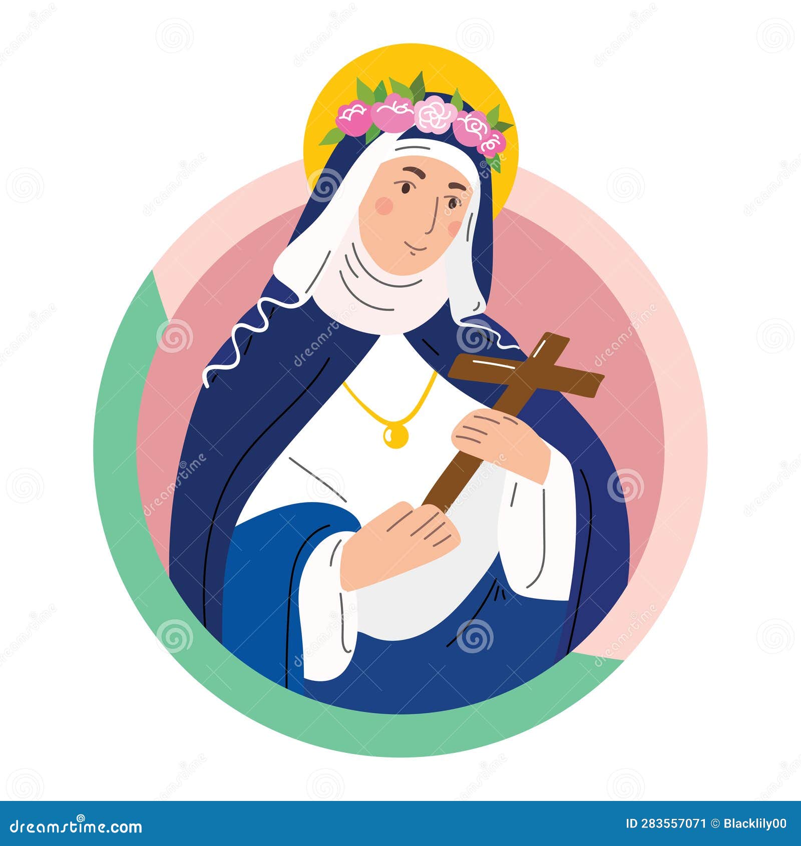 Santa Rosa De Lima Vector Illustration Stock Vector - Illustration of ...