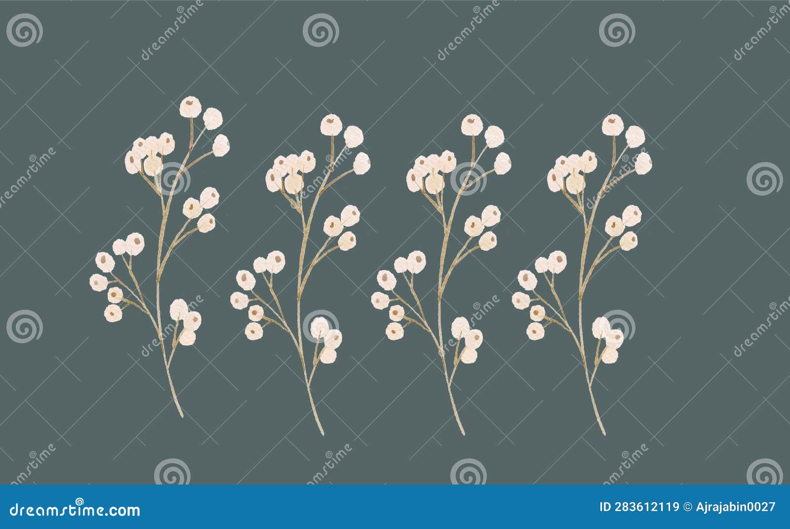 White Simple Floral Pattern Illustration Stock Illustration ...
