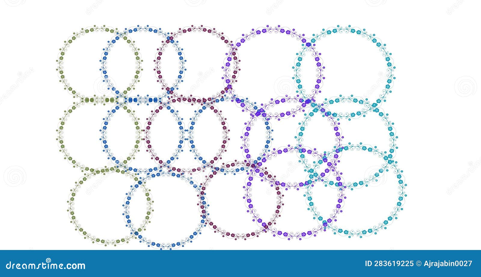 Unique Round Shape Floral Pattern Illustration Stock Illustration ...