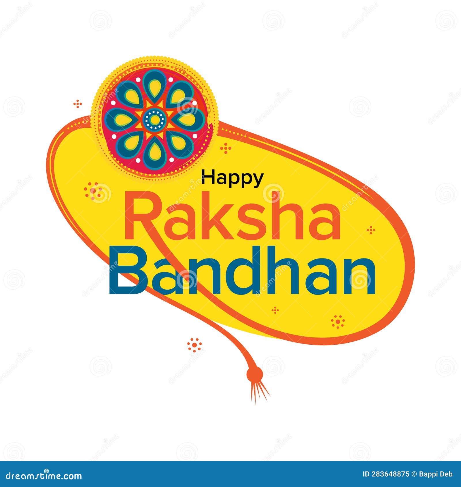 Happy Raksha Bandhan Sticker Design Template Stock Vector ...