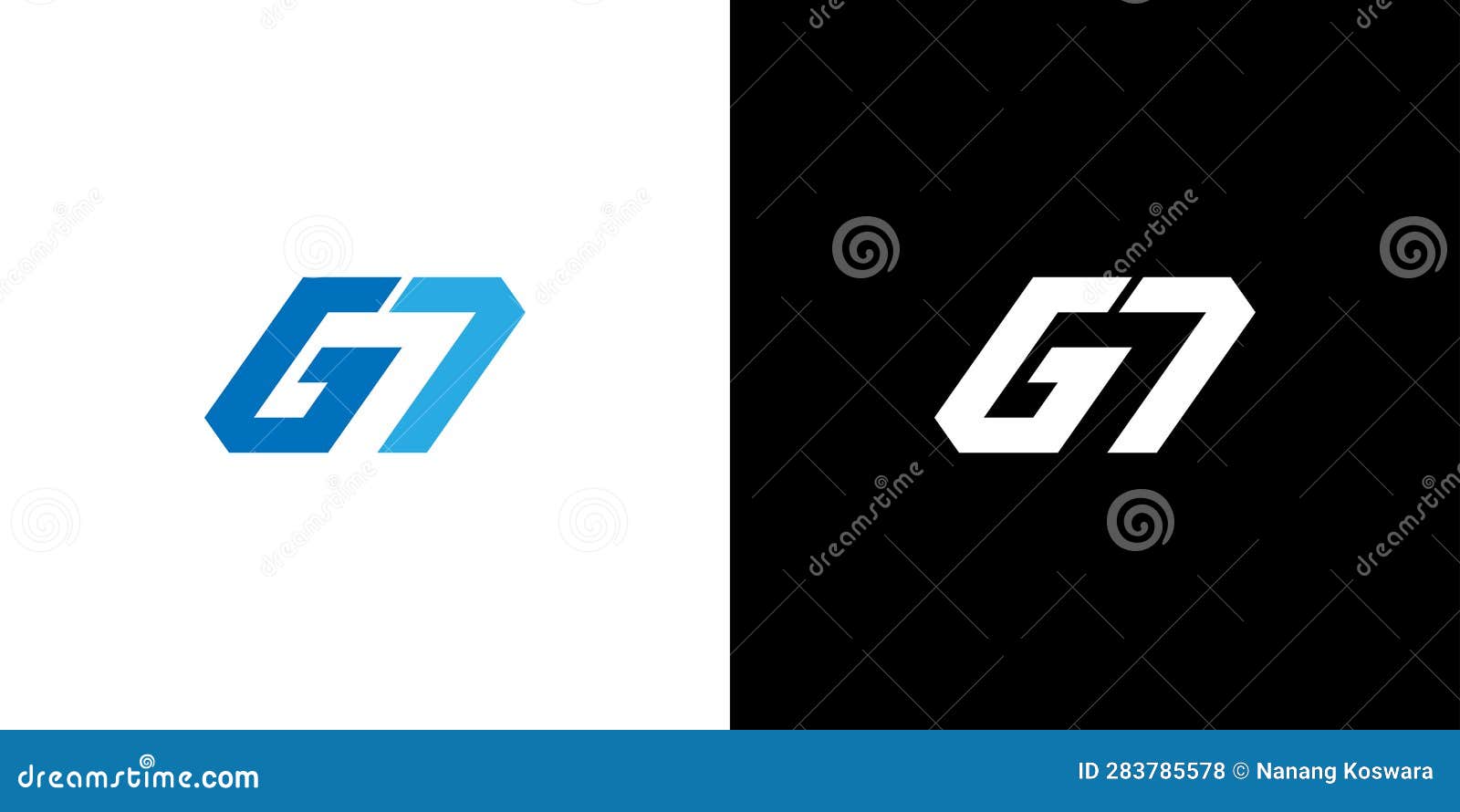 G7 Letter Number Logo Design, G7 Monogram, Initial G7 Logo, G7 Logo ...