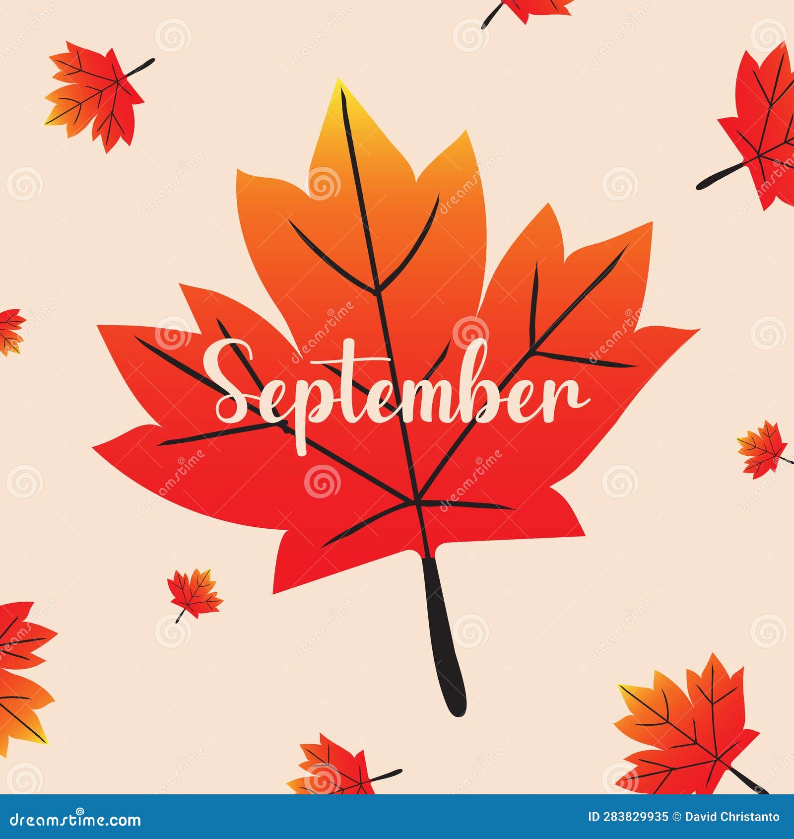 Hello September Vector Background Illustration Stock Vector ...
