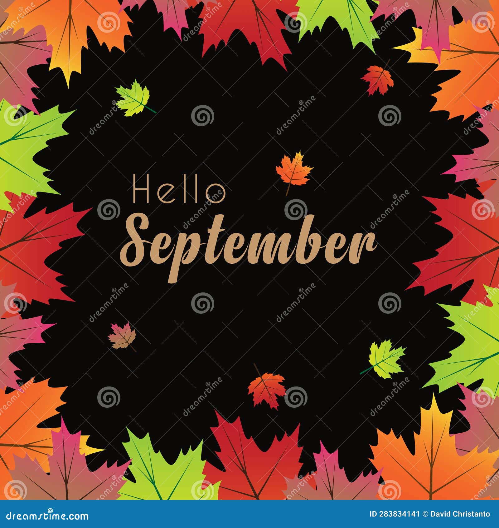 Hello September Vector Background Illustration Stock Vector ...