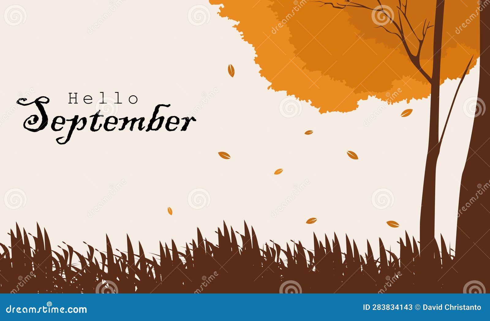 Hello September Vector Background Illustration Stock Vector ...