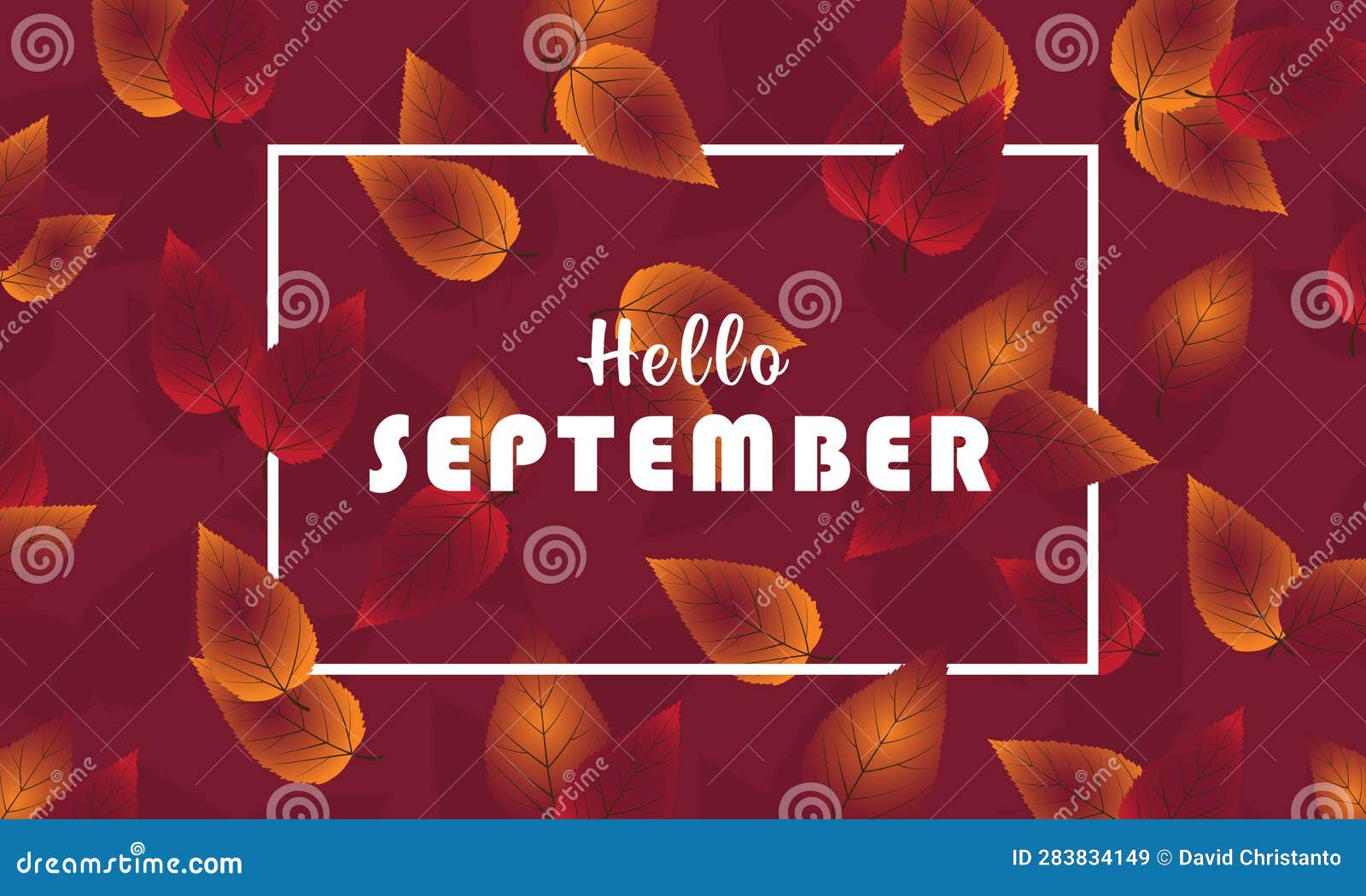 Hello September Vector Background Illustration Stock Vector ...
