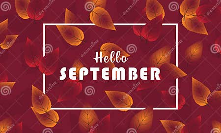 Hello September Vector Background Illustration Stock Vector ...